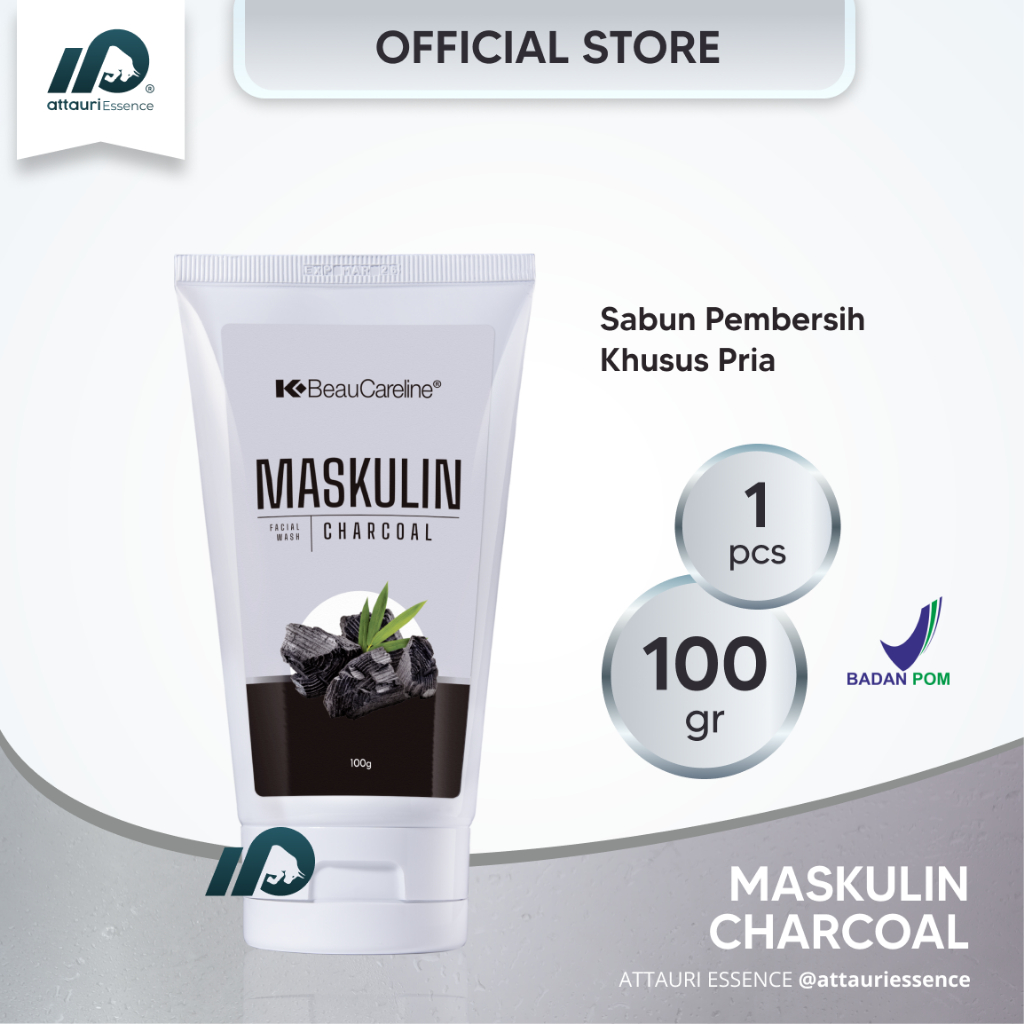 Jual Maskulin Charcoal Facial Wash K Link Pembersih Wajah Pria Sabun ...