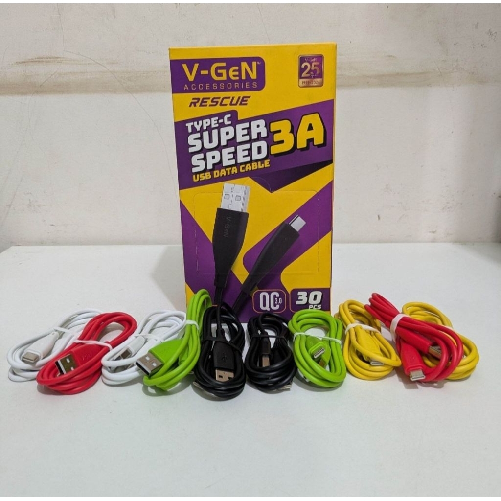 Jual V-GEN VCB-29//BCT3-01 (1 Bok Isi 30) Data Cable Usb-A To Type-C ...