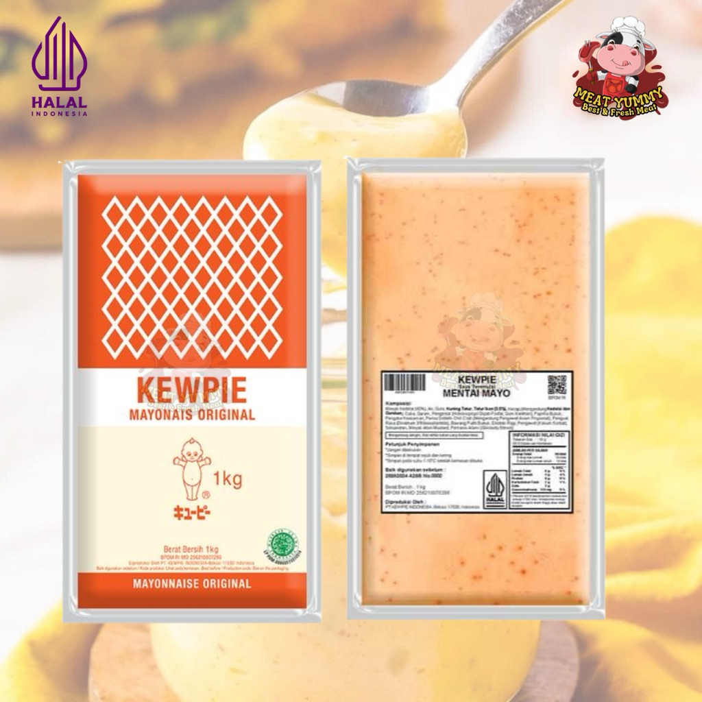 Jual Kewpie Mayonaise Ori | Mentai Mayo 1kg HALAL | Shopee Indonesia