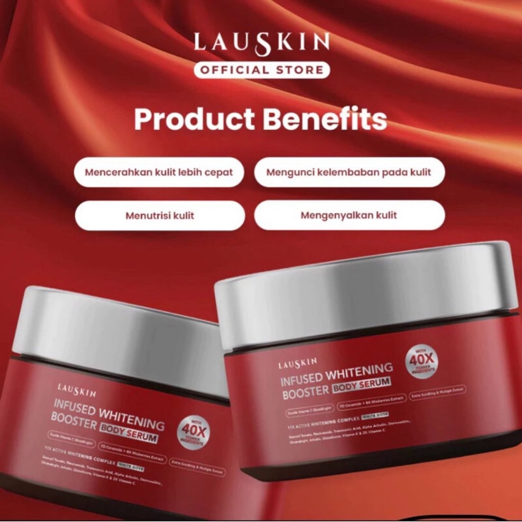 Jual LAUSKIN Body Serum Infused Whitening Booster Body Serum Whitening ...