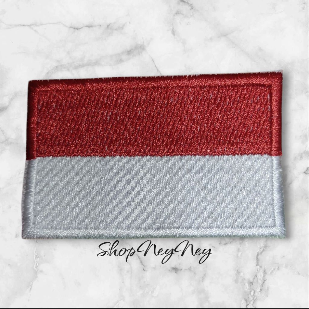 Jual BENDERA BORDIR 5X7cm / BADGE MERAH PUTIH BORDIR | Shopee Indonesia