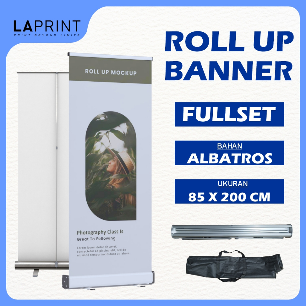 Jual Cetak Roll Up Banner 85x200 cm Custom | Bahan Albatros | Murah ...