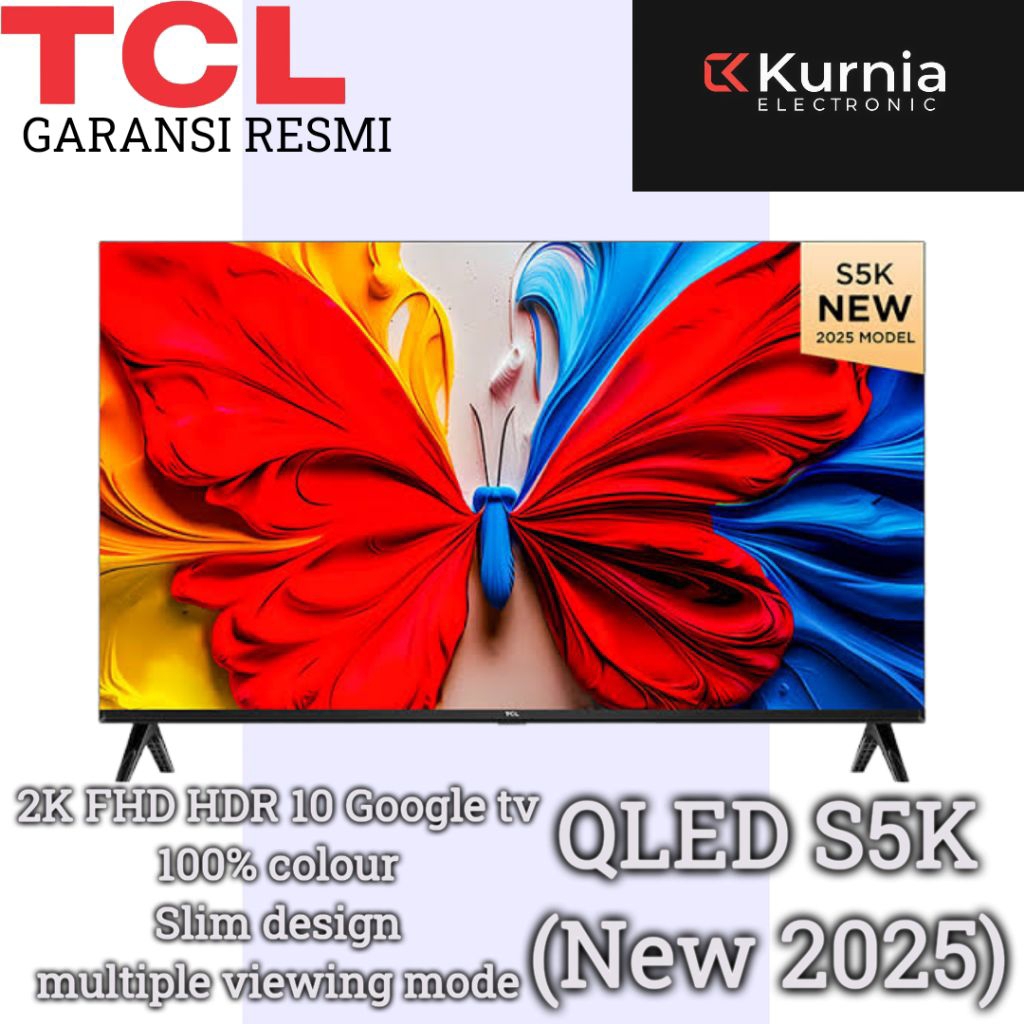 Jual TCL 50S5K 2K FHD QLED GOOGLE TV 50 inch 2025 series | Shopee Indonesia