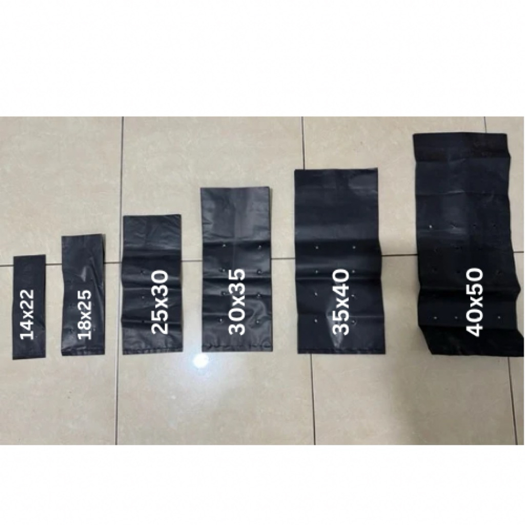 Jual Polybag Tanaman Polibag Polybeg Hitam PE 1Kg | Ukuran 10x15 12x17 ...