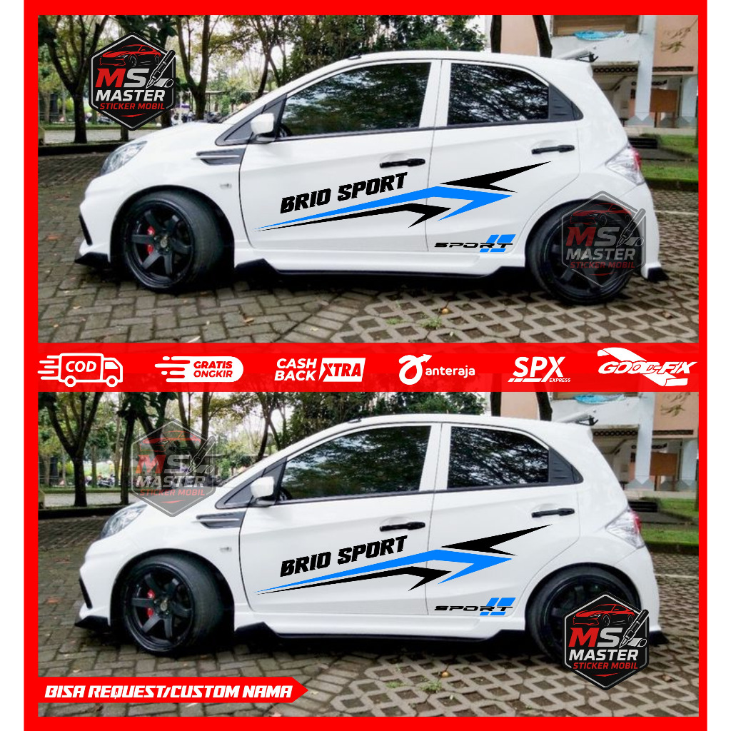 Jual Stiker mobil HONDA ALL NEW BRIO stiker mobil brio sticker brio ...