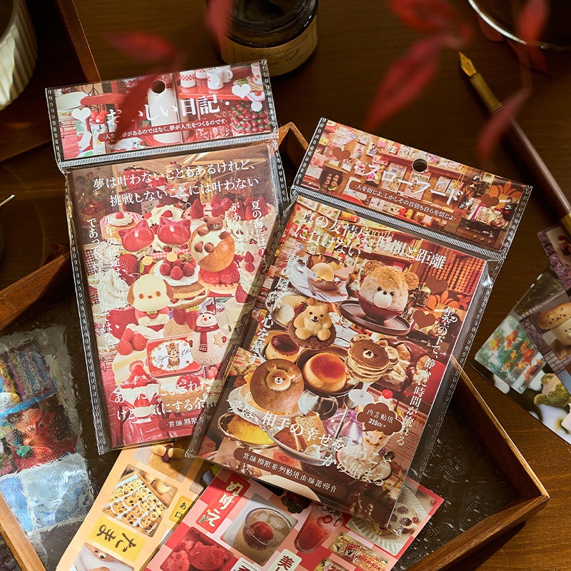 Jual [JUNE] Sticker Book Japan Old Town Foodie Vibes Isi 20 Lembar Cute ...
