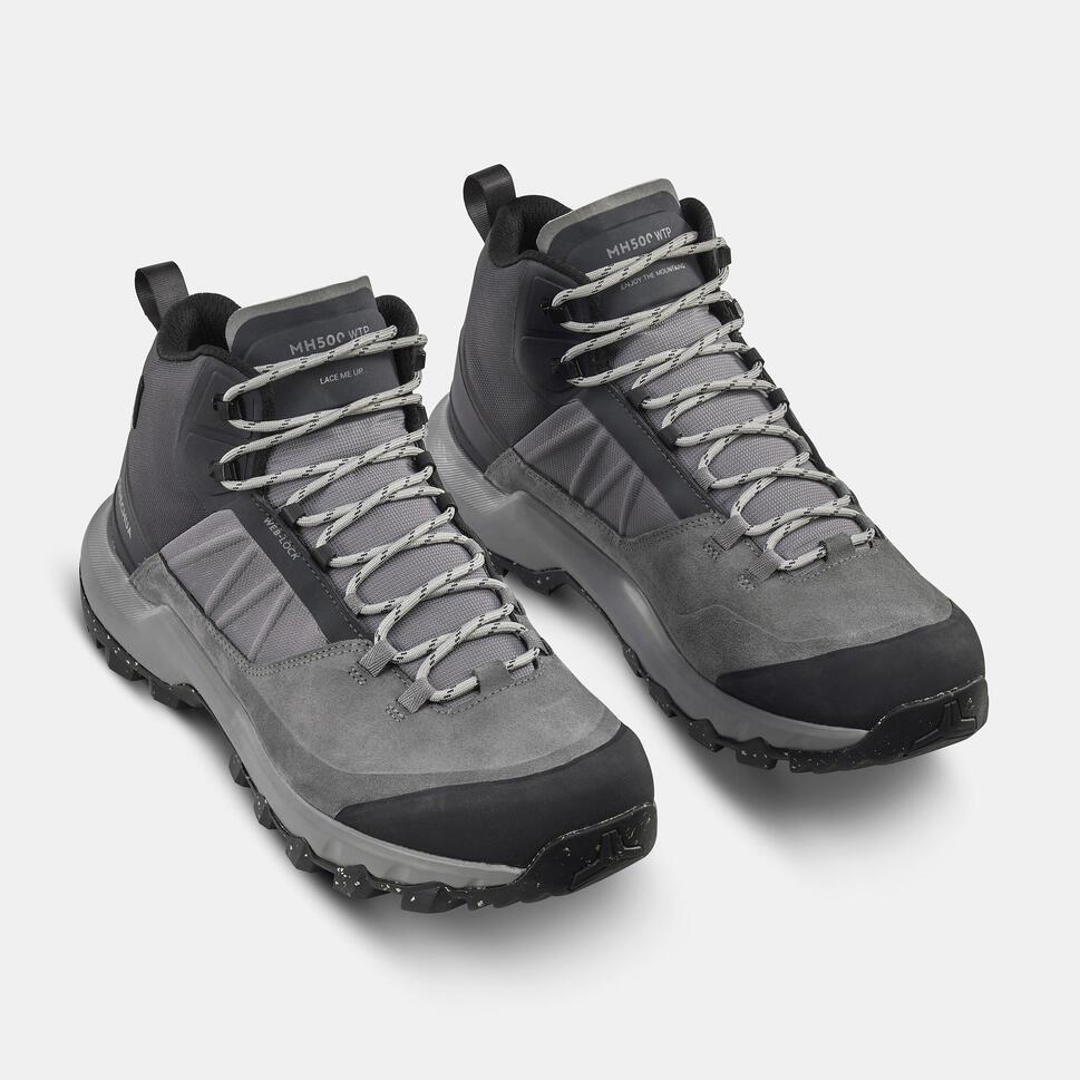 Jual Decathlon QUECHUA Sepatu Mendaki Tahan Air Pria - MH500 MID – ABU ...