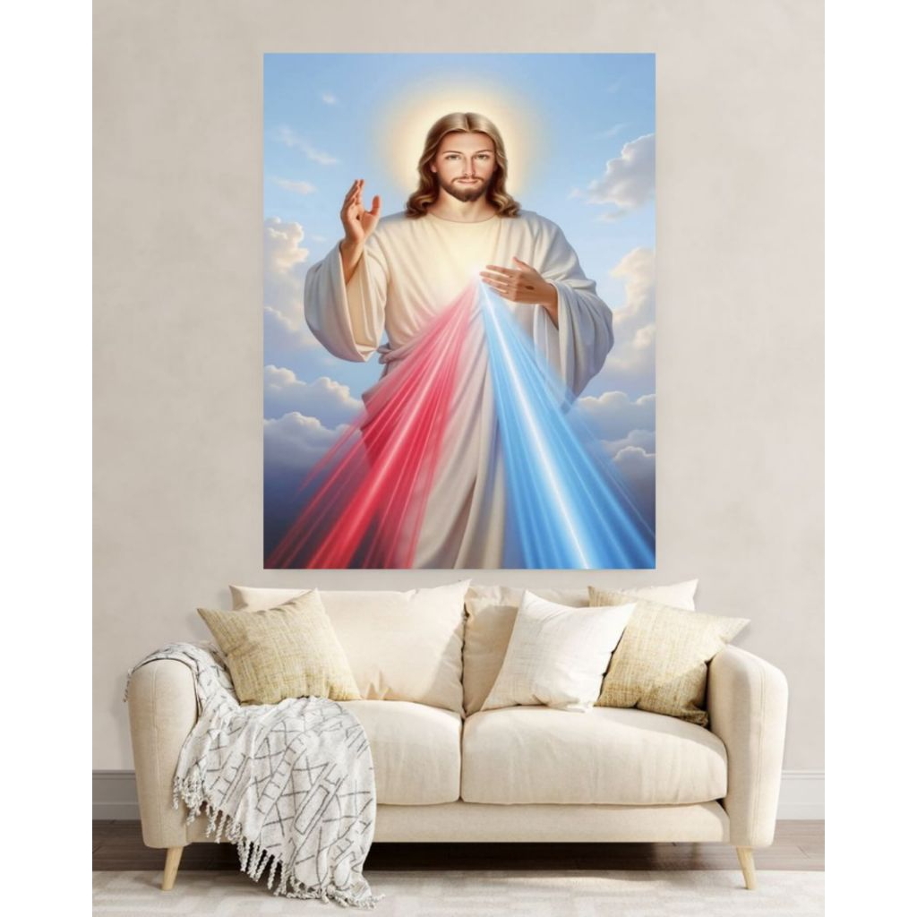 Jual hiasan dinding TUHAN YESUS extra jumbo,lukisan cetak,poster cetak ...