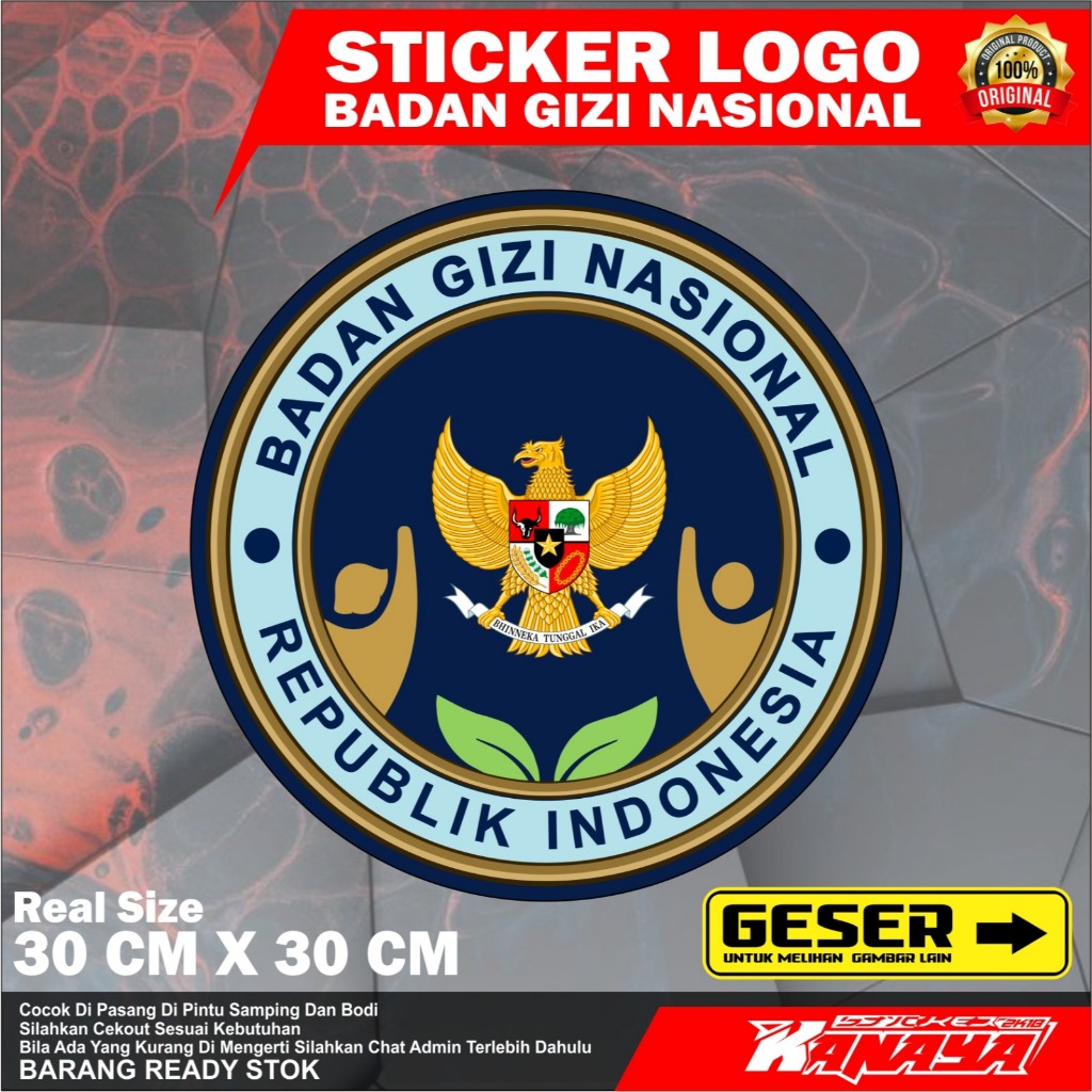 Jual STICKER LOGO BADAN GIZI NASIONAL STICKER PRINTING LOGO BADAN GIZI ...