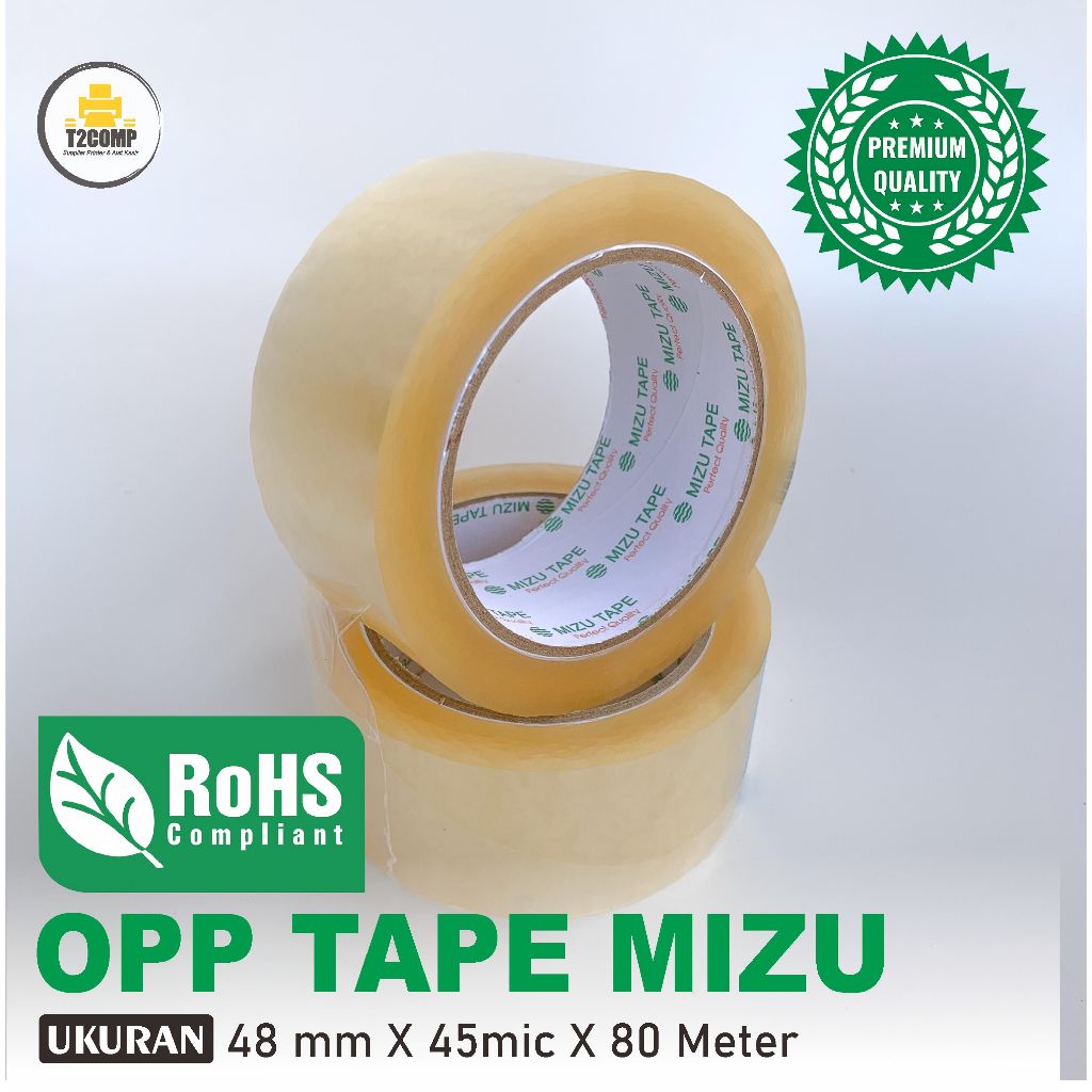 Jual OPP TAPE MiZu / Lakban Isolasi Packing 48 mm x 45 Mic x 80 M Clear ...