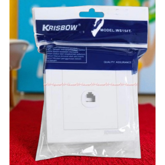 Jual Krisbow Outlet Stop Kontak Telpon Phone Single Warna Putih Desain ...