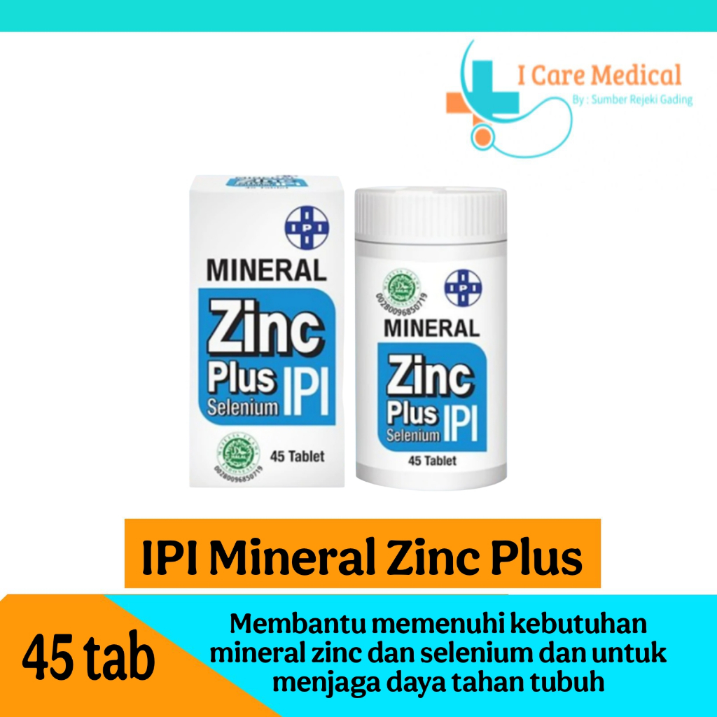Jual IPI Mineral Zinc Plus Selenium 45 Tablet - Suplemen Zinc dan ...
