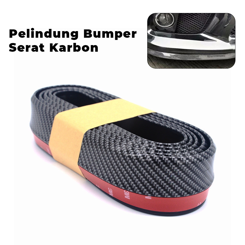 Jual Pelindung Bumper Mobil Universal 257CM Bahan Sarat Karbon Sticker ...