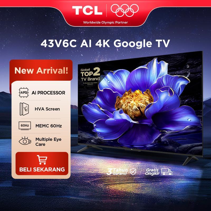 Jual [INSTANT KURIR] [TCL AI 4K Google TV] TCL 43 inch V6C | TCL 43V6C ...
