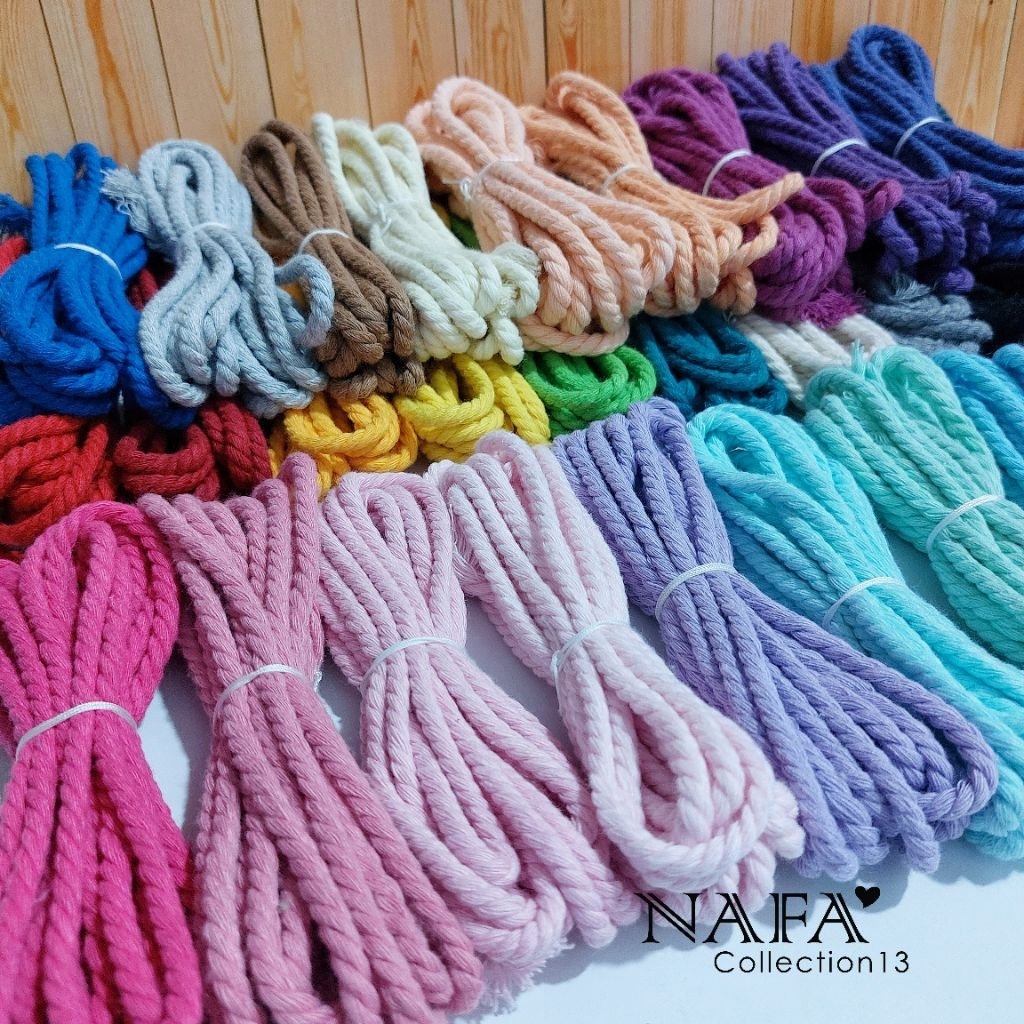Jual (3 Meter) Tali Macrame/ Tali Katun Cotton Rope 4mm | Shopee Indonesia