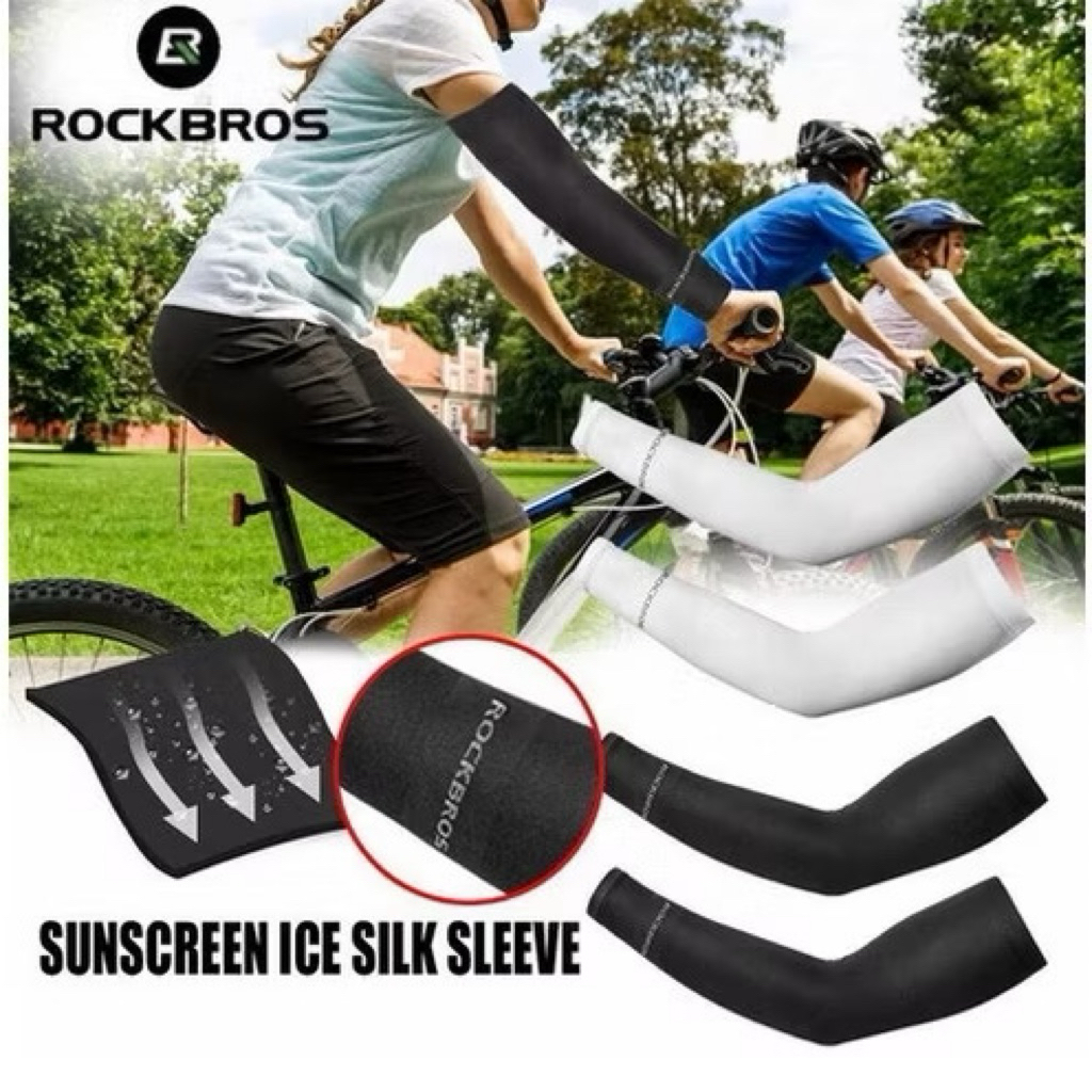 Jual Manset Tangan Sepeda Anti UV Outdoor Arm Sleeve ROCKBROS XT9002BK ...