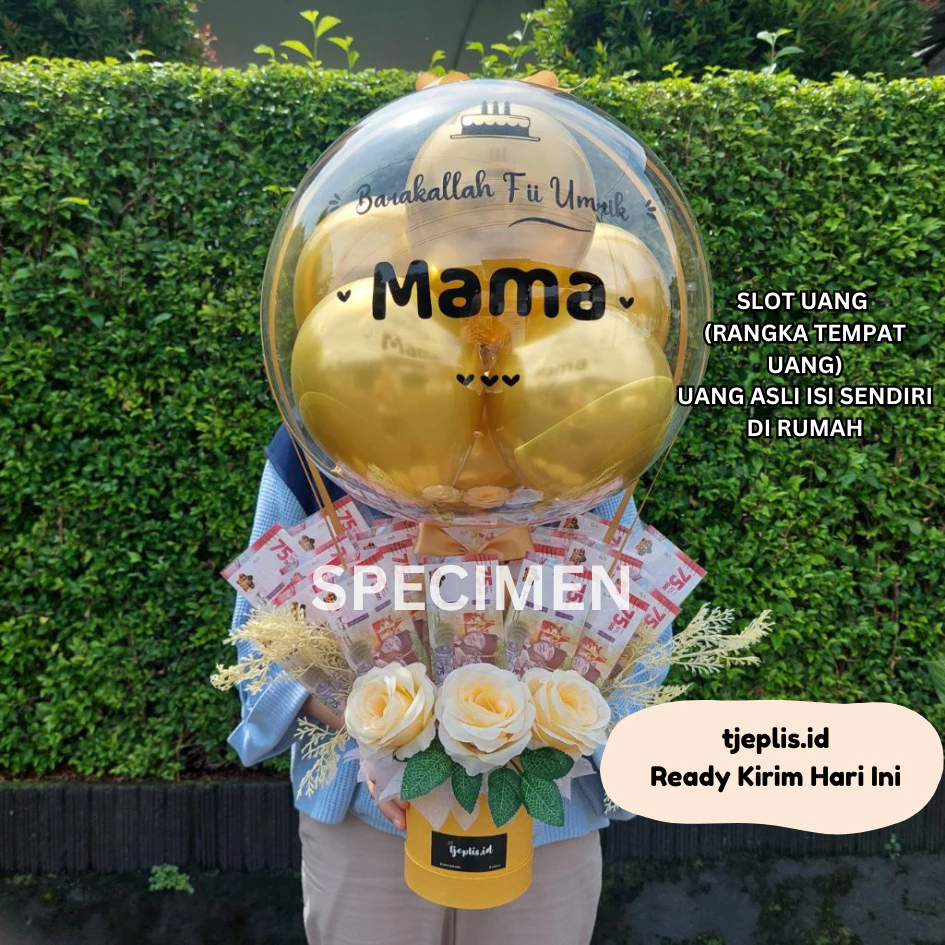 Jual Bucket Balon Rangka Slot Uang Kosongan (Jasa dan dekor saja) Uang ...