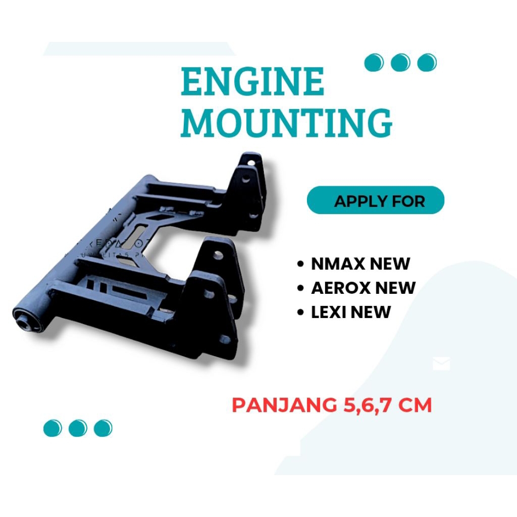 Jual ENGINE MOUNTING CUSTOM PNP VARIO NMAX AEROX LEXI PANJANG 5CM 6CM ...