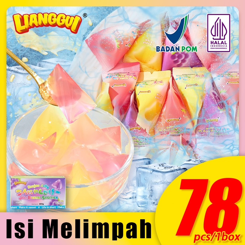 Jual LIANGGUI 78pcs Konjac Jelly Segitiga HALAL 3 Rasa Buah Segar ...