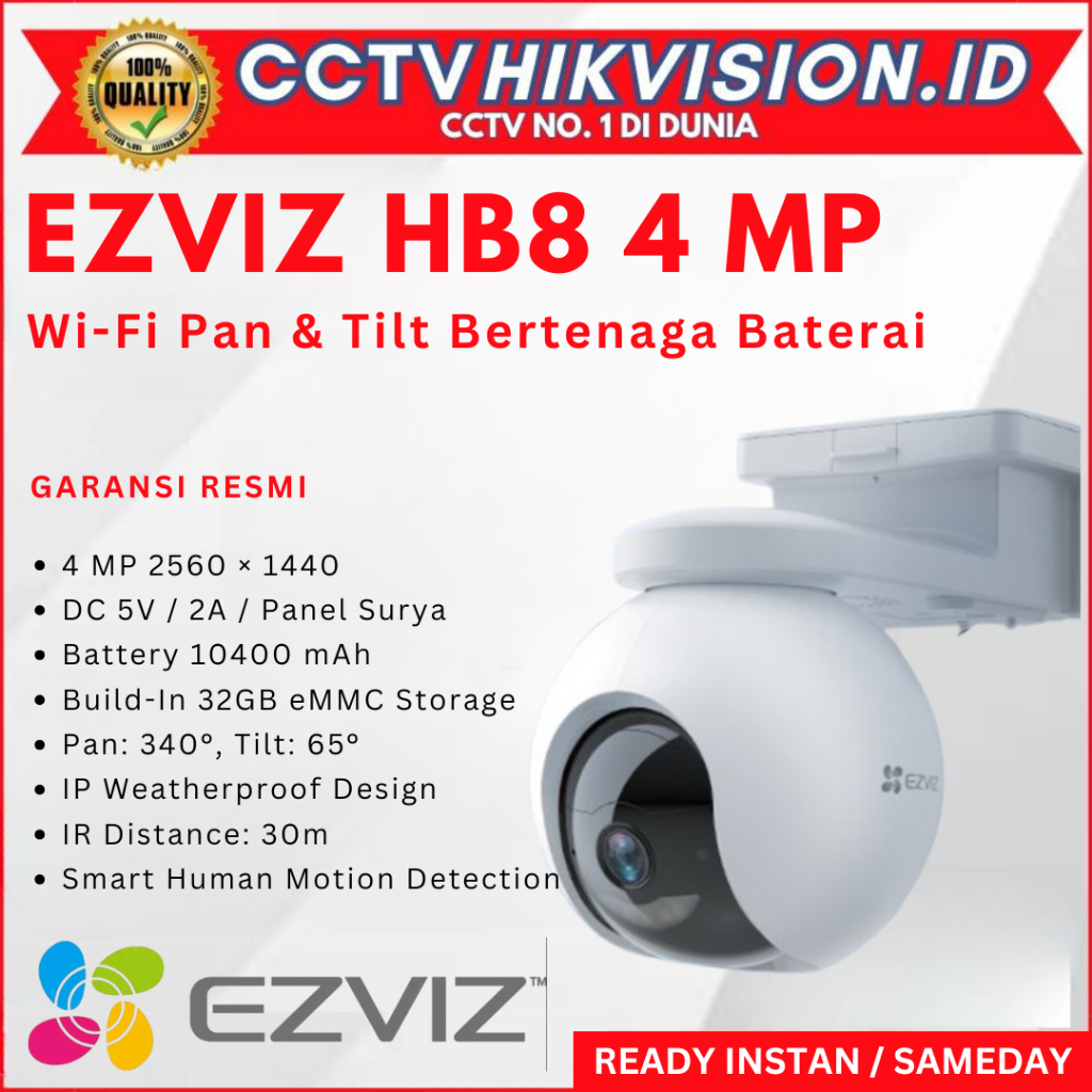 Jual Ezviz HB8 4MP Smart CCTV Camera Wifi Night Vision IP Camera ...