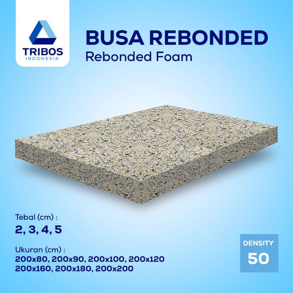 Jual TRIBOS Busa Rebonded / Rebonded Foam / Matras Density 50 / High ...