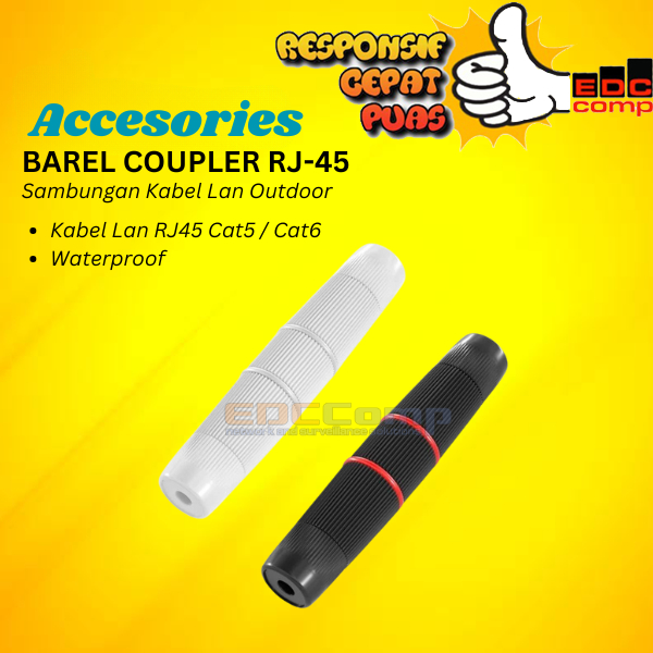Jual Barel RJ-45 sambungan Kabel Lan RJ45 Cat5 Cat6 Outdoor Waterproof ...