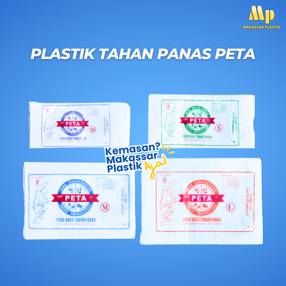 Jual PLASTIK TAHAN PANAS PETA / PLASTIK PEMBUNGKUS MAKANAN / PLASTIK ...