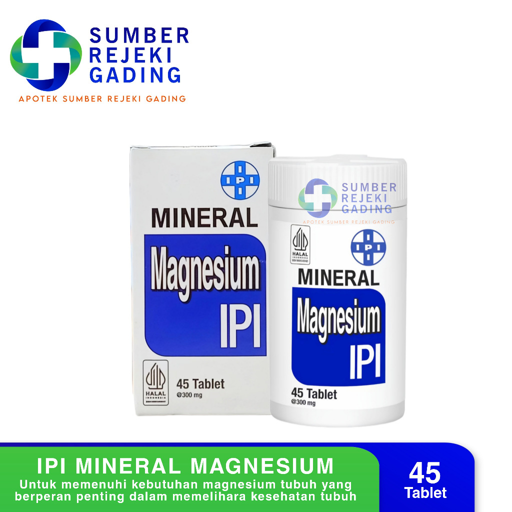 Jual Vitamin Magnesium - IPI Mineral Magnesium Tablet 45 Tablet | Shopee Indonesia