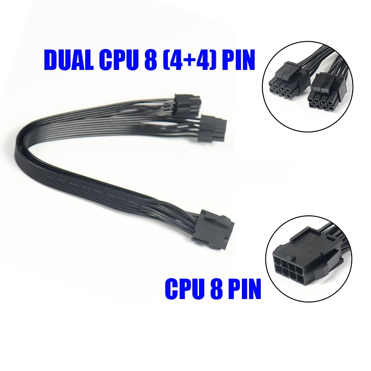 Jual Kabel CPU 8 Pin Splitter – Dual 8 Pin (4+4) Power Cable PSU ...