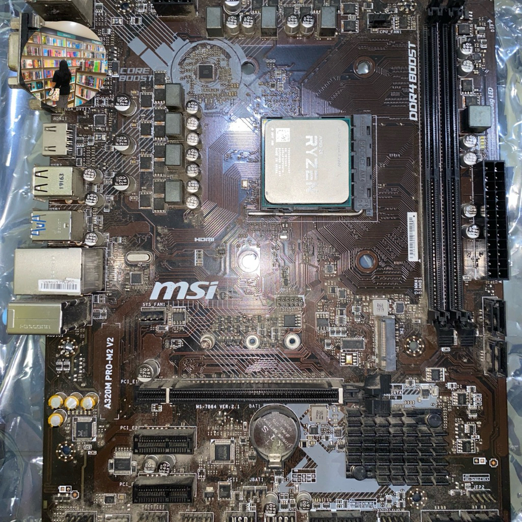 Jual MSI - AMD MOTHERBOARD - A320M PRO-M2 V2 + AMD - RYZEN 5 2600 6 ...
