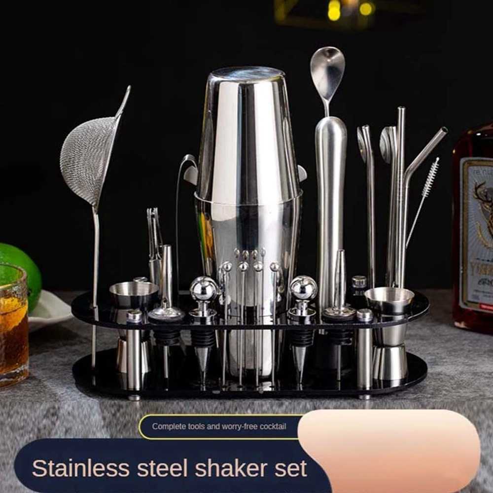 Jual Set Bartender Cocktail Boston Shaker Stainless Steel dengan Alat ...