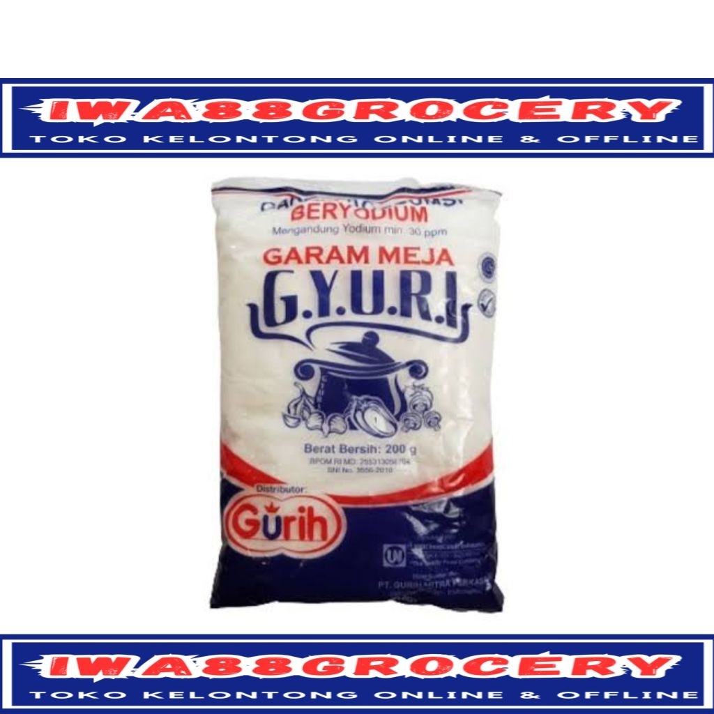 Jual GYURI Garam meja halus 200gr | Shopee Indonesia