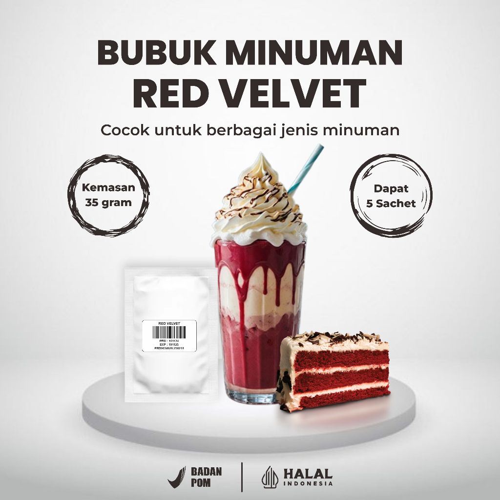 Jual Bubuk Minuman Rasa Red Velvet 700 Gram - Bubuk Minuman Premium ...