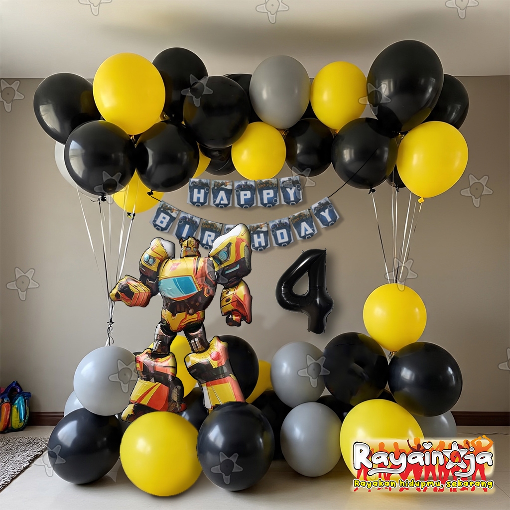 Jual Rayain Aja - Set Dekorasi Tema Transformer / Dekorasi Balon tema ...