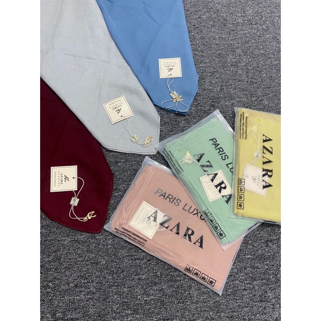 Jual hijab segiempat Paris Luxury original AZARA | FREE POUCH | Shopee ...