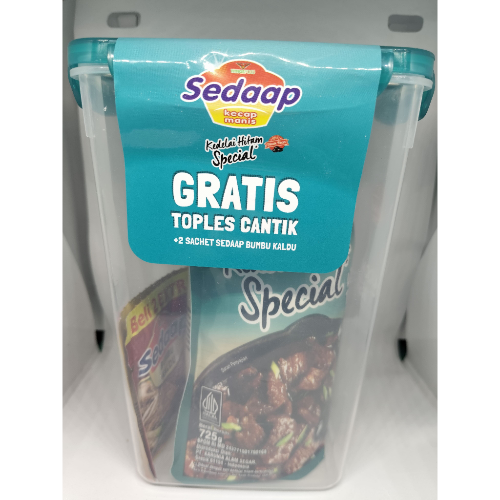 Jual kecap sedap ukuran 725 ml free toples + penyedap rasa sedap ayam dan sapi / kecap hitam ...