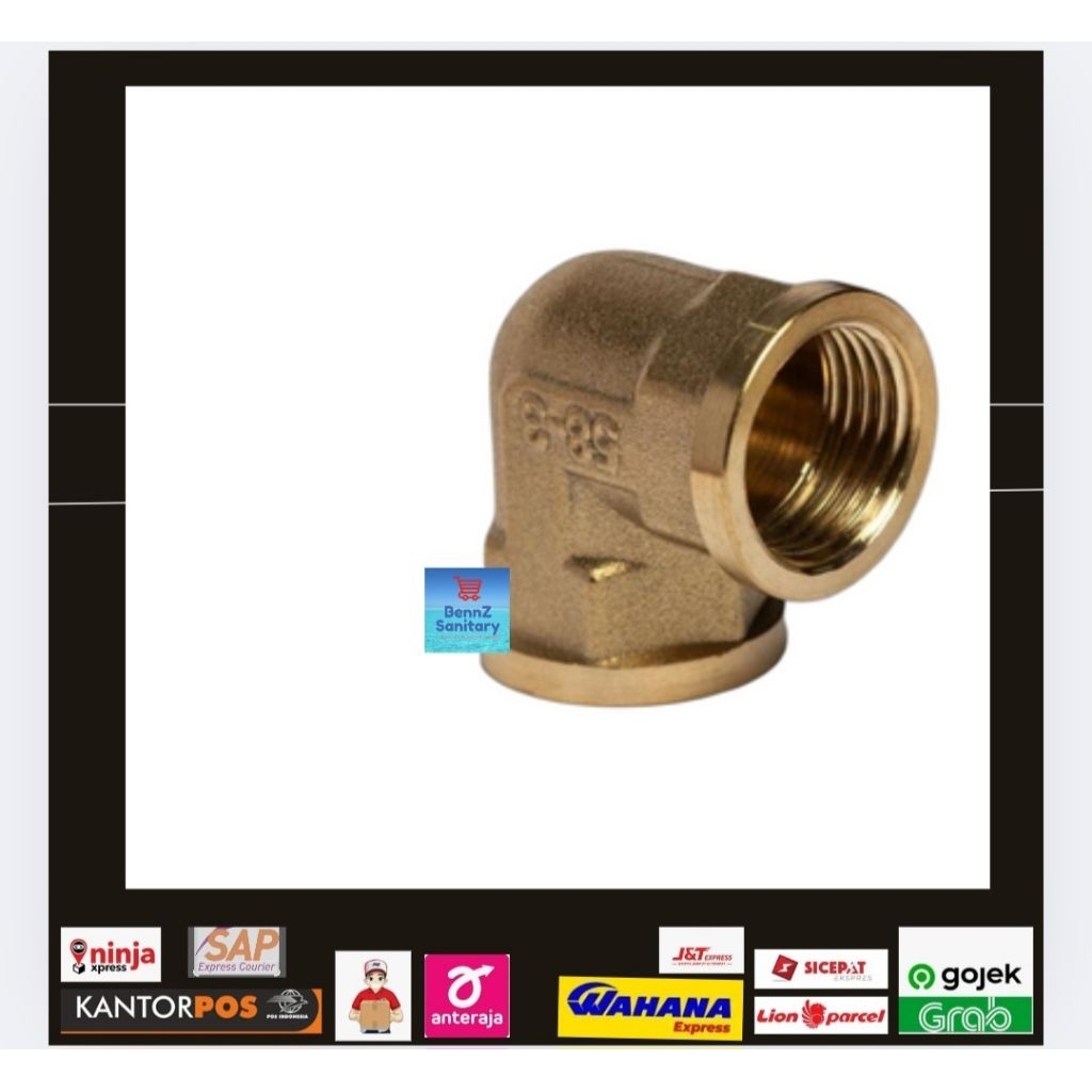 Jual elbow drat dalam ukuran 1/2 inchi / knee kuningan drat dalam ...