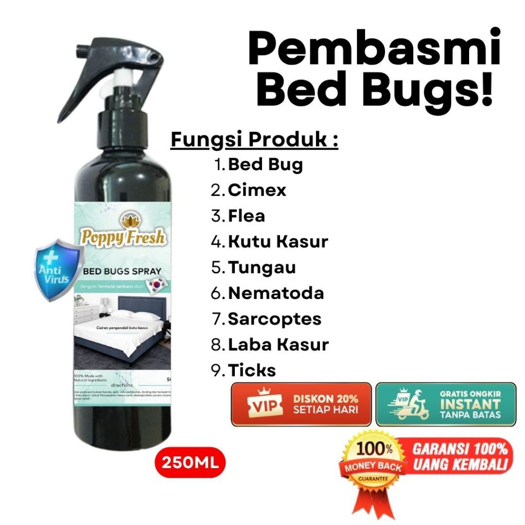 Jual pembasmi kutu kasur dan tunggau paling ampuh 250 ML | Shopee Indonesia