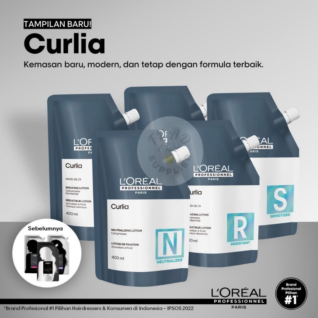 Jual LOREAL CURLIA obat keriting Rambut PROMO++ free botol aplikator ...