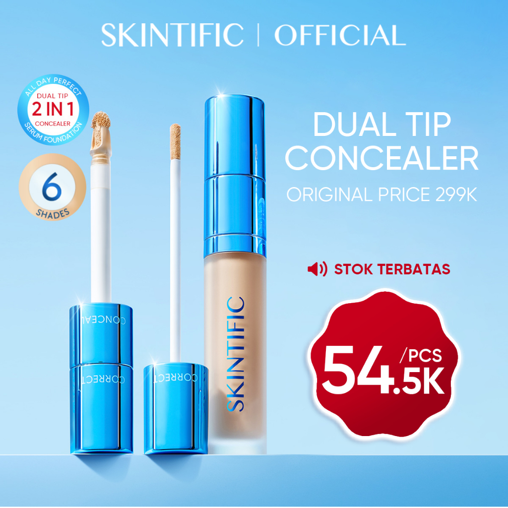 Jual [SKINTIFIC Resmi] - Dual Tip Concealer Cover Perfect Serum ...