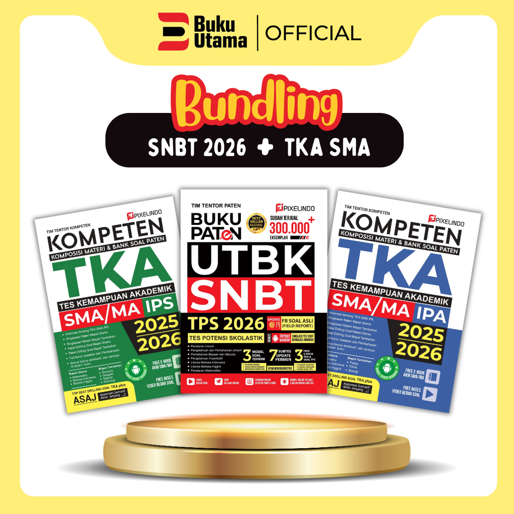 Jual (Bundling 2 Buku) Buku Paten UTBK SNBT 2026 Dan Buku Kompeten TKA SMA (IPA Atau IPS ...