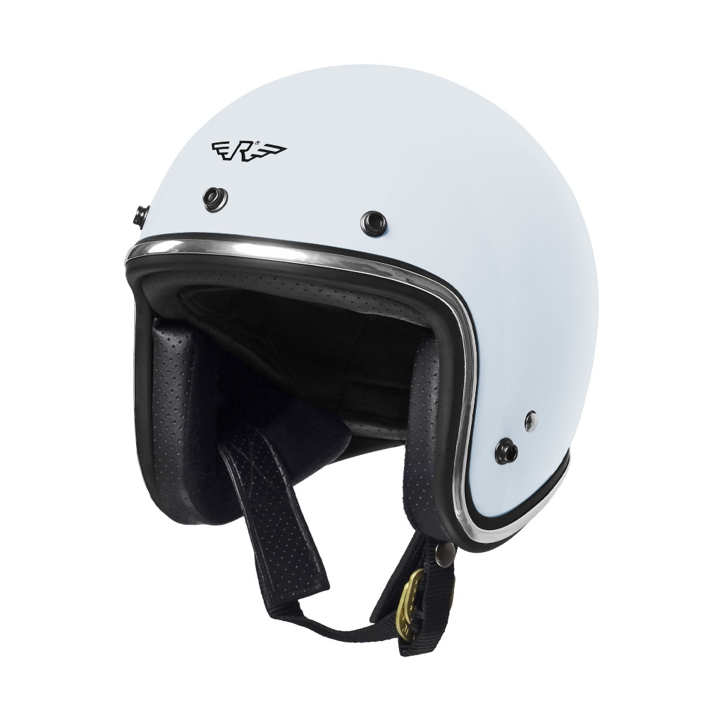 Jual RIMC Helm Doja X White Glossy | Helm Retro Klasik List Chrome SNI ...