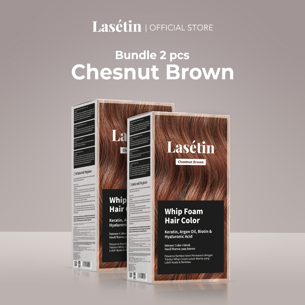 Jual Lasetin - Bundle 2pcs Hair Color (Chestnut Brown) - Pewarna rambut ...