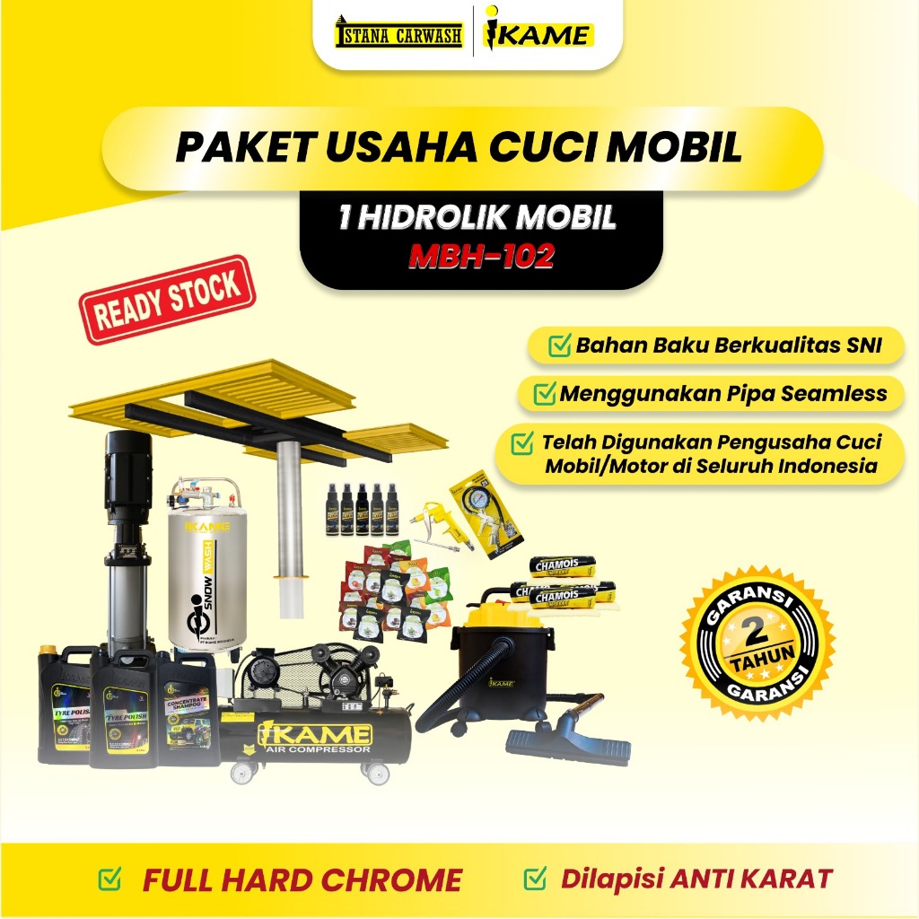 Jual Paket Usaha Cuci Mobil 1 Unit Hidrolik Mobil Thunder H MBH-102 ...