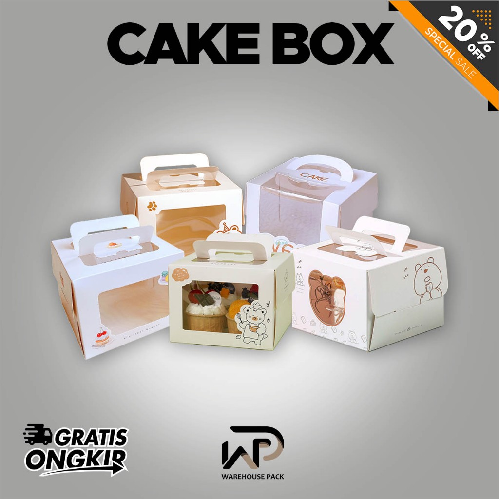 Jual Cake Box | Box Kue Cake Ultah | Dus Kue/Kotak kue | Brownies Cake ...