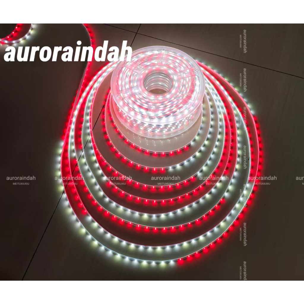 Jual Lampu LED Strip Selang 3528/ 2835 AC 220V RGB DAN MERAH+PUTIH ...