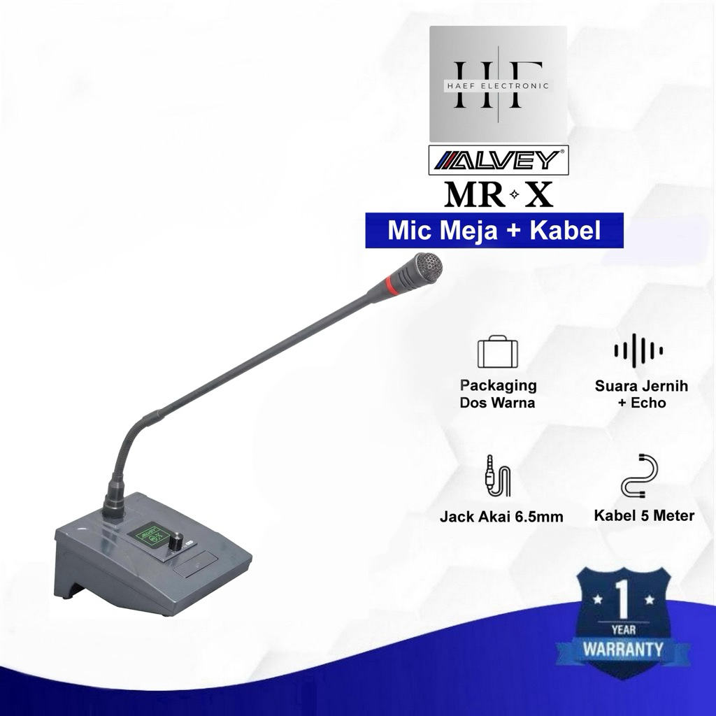 Jual Microphone Meja Kabel ALVEY MR -X Mik Rapat Mik Ceramah Mik Meja ...