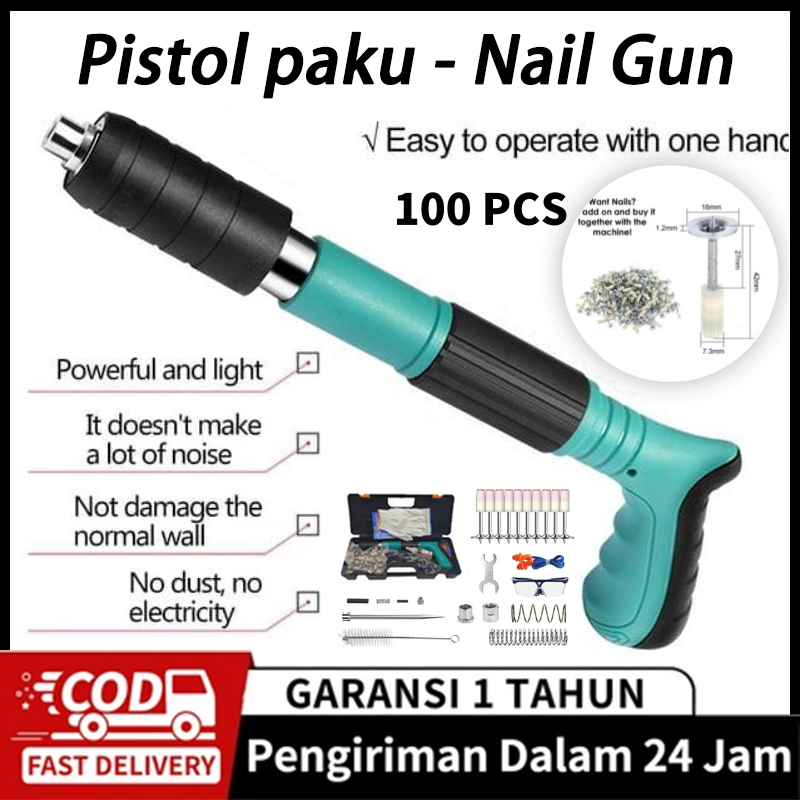 Jual 【COD】Paku Tembak Beton/Desain Terbaru Pistol Paku 2025 Portabel ...