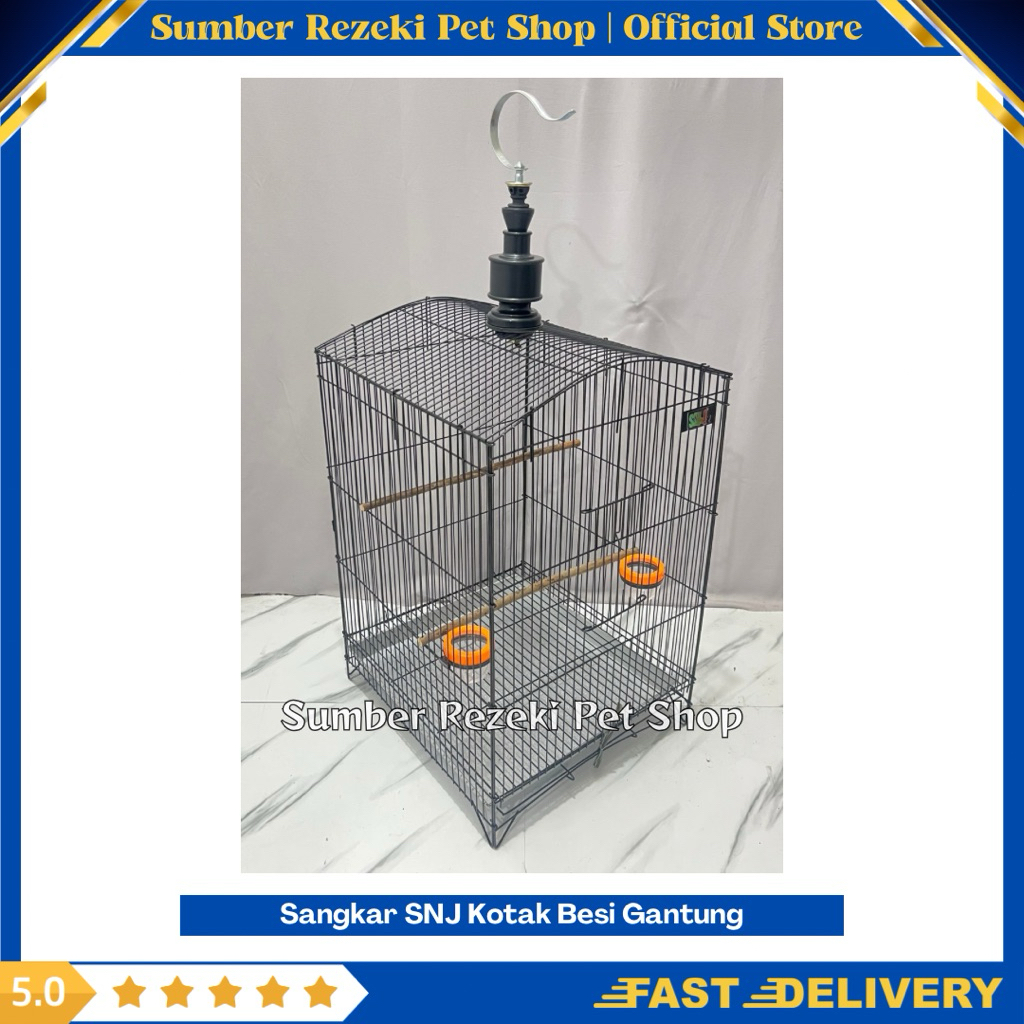 Jual PO Merk SNJ 42 cm Jumbo Sangkar Besi Kotak Gantung Besar Besi ...