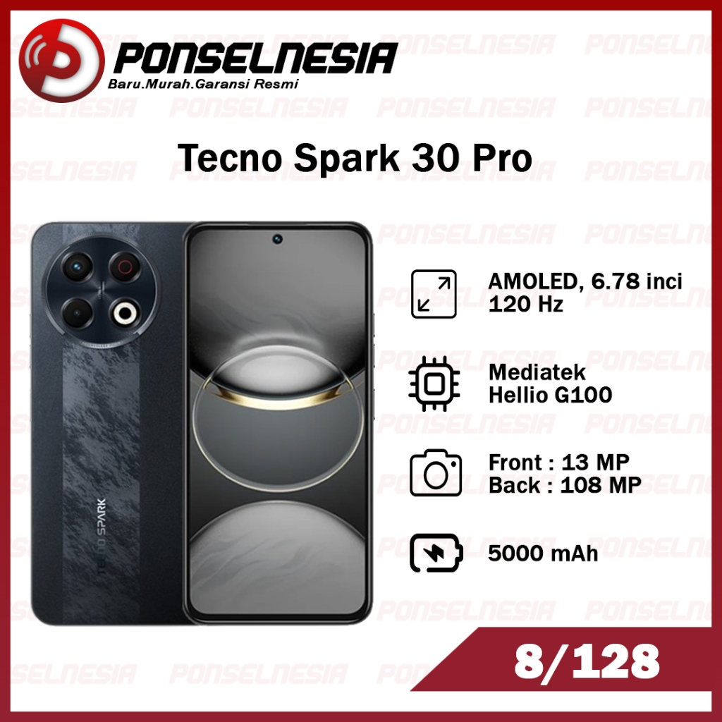 Jual Tecno Spark 30 Pro NFC 8/128GB Garansi Resmi Indonesia | Shopee Indonesia